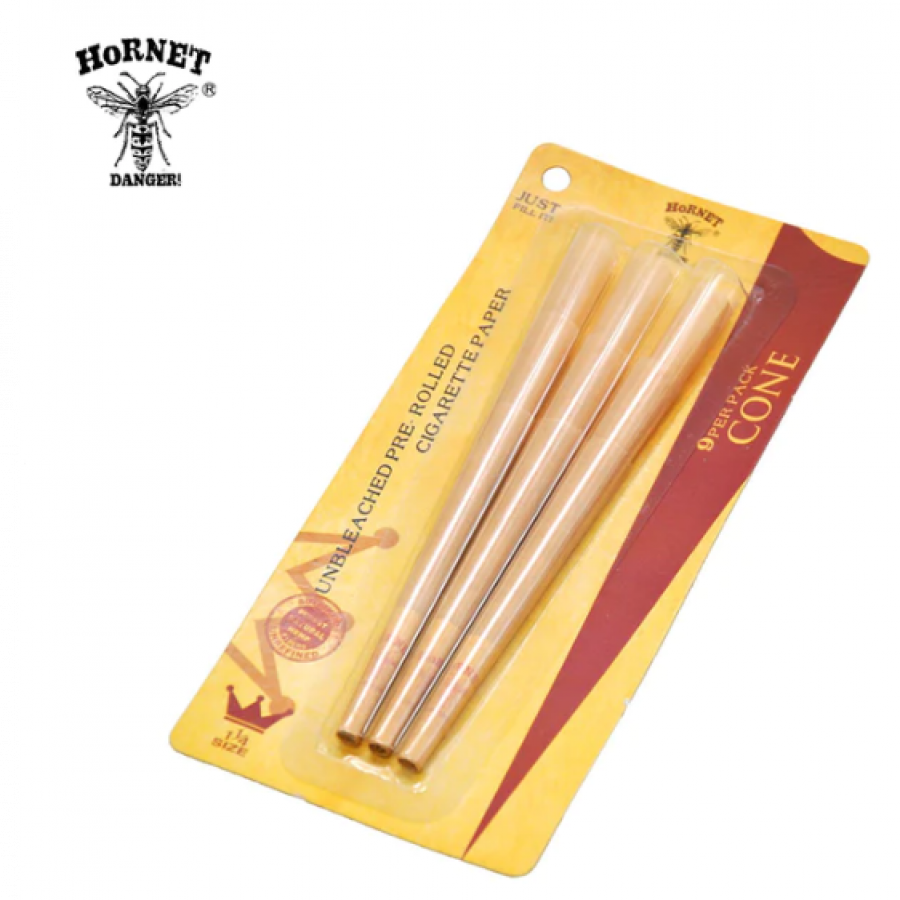 HORNET Unbleached Pre Rolled Paper 78mm 9pcs/pack